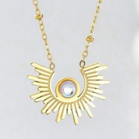 Jewelry | Moonstone Sun Goddess Half Sun Semicircle Arc Spiky Radiate ...